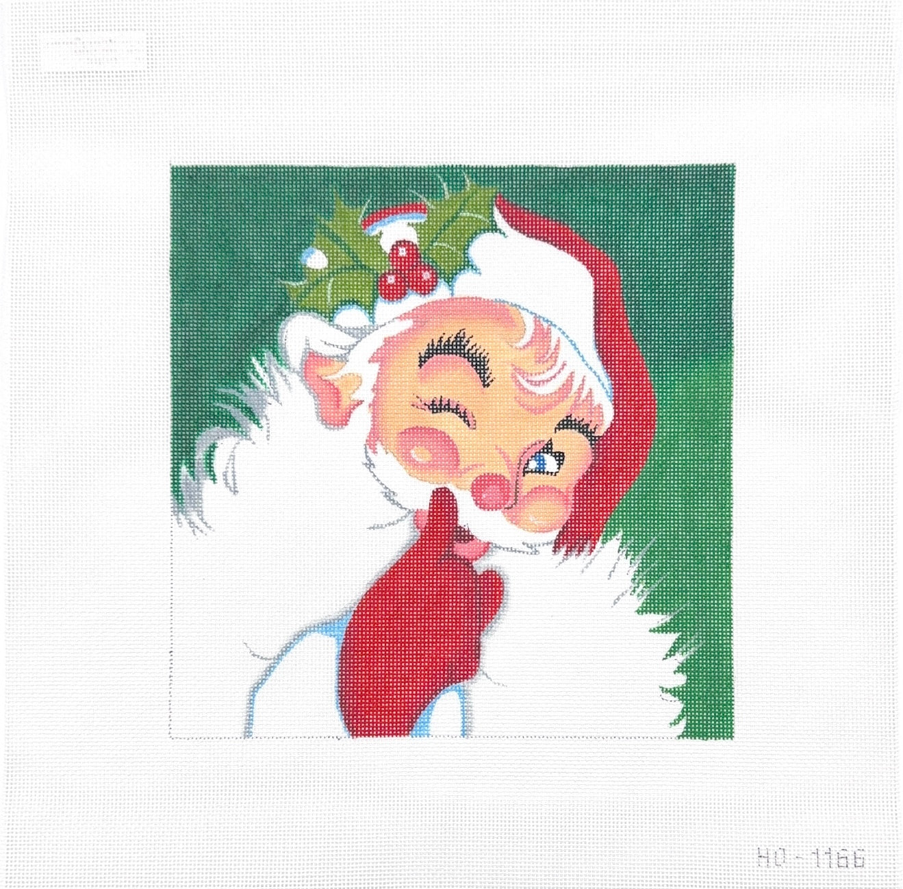 Large Winky Santa – Fantastic Needlepoint