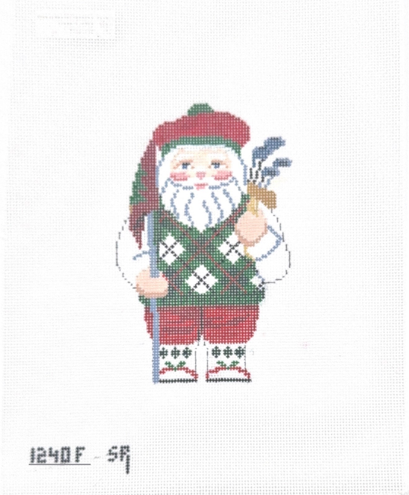 Golfing Santa – Fantastic Needlepoint