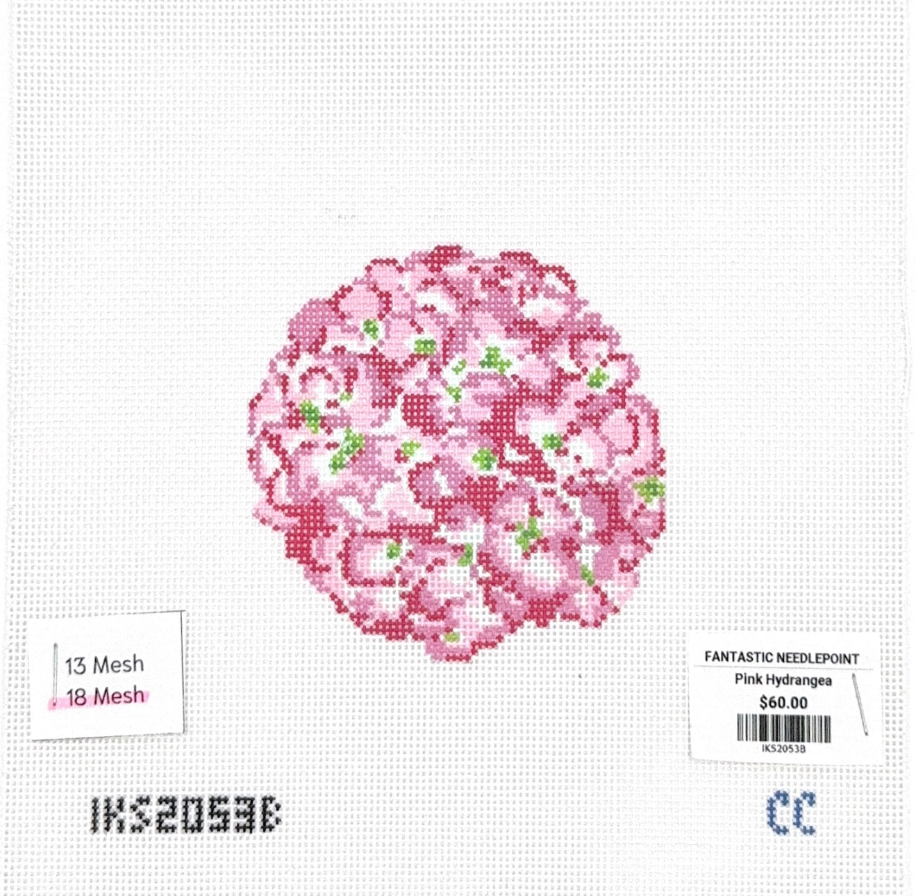 Pink Hydrangea Round – Fantastic Needlepoint
