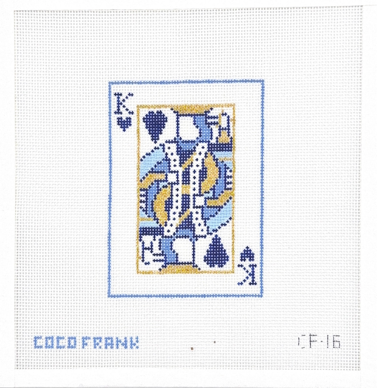 Coco Frank King Card – Fantastic Needlepoint